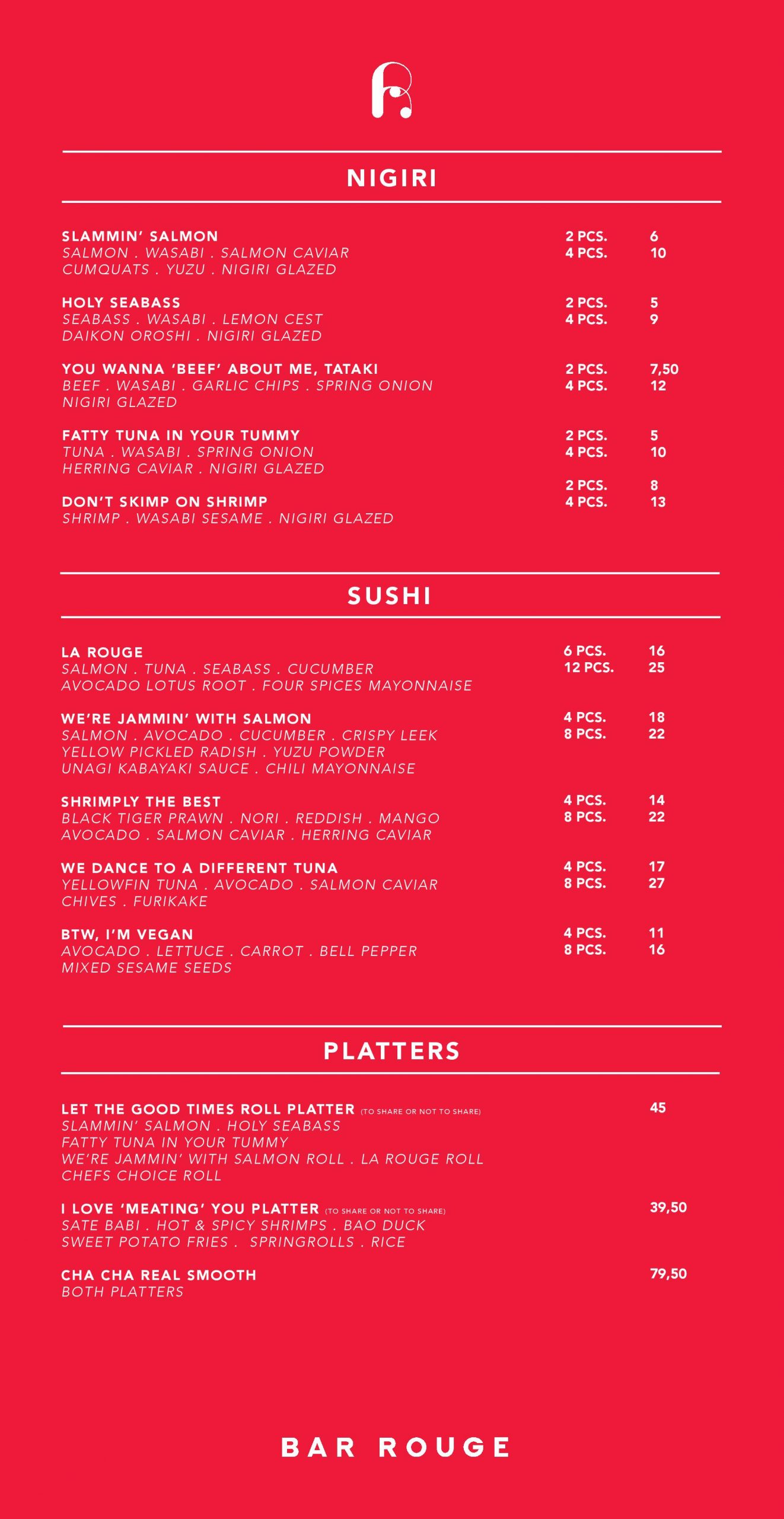 food | Bar Rouge